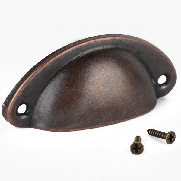 Worn Copper Half Round Drawer Handles – Woodside Studio